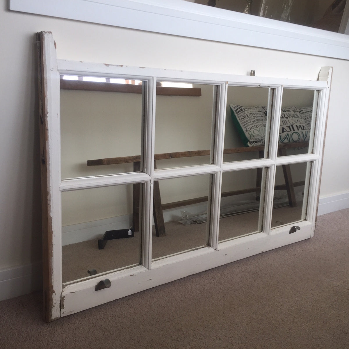 Reclaimed Sash Window Frame Mirror. – Reclaimed and Vintage